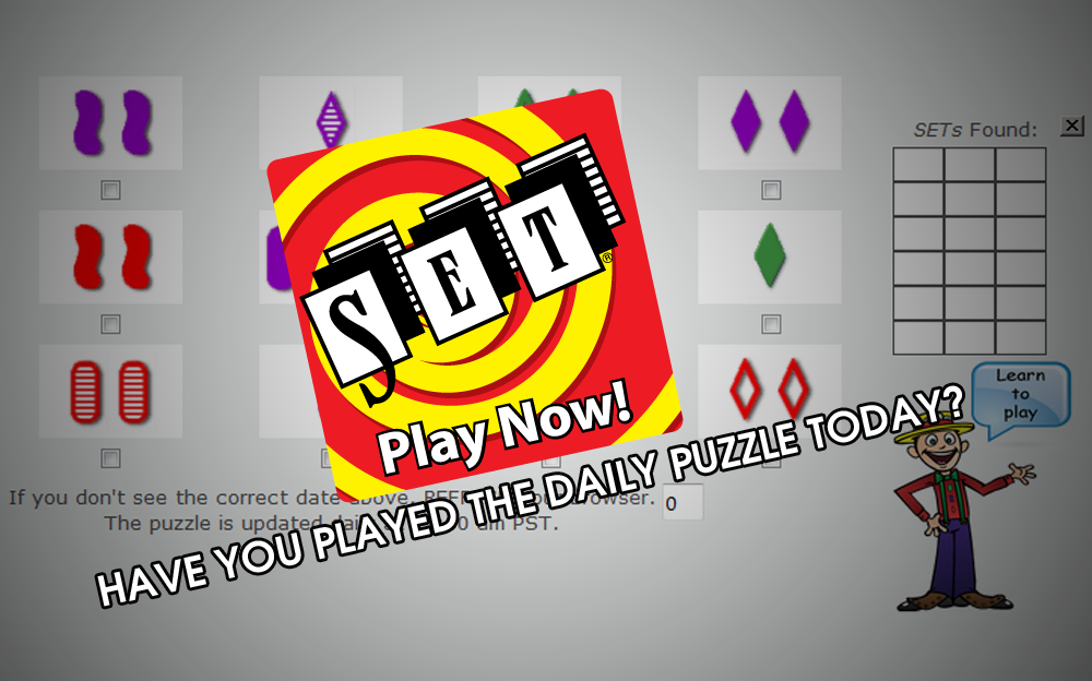 The Daily SET Puzzle Triple Matching Mania America s Favorite Card 